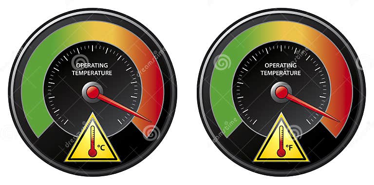 Overheat warning stock vector. Illustration of fahrenheit - 28731332