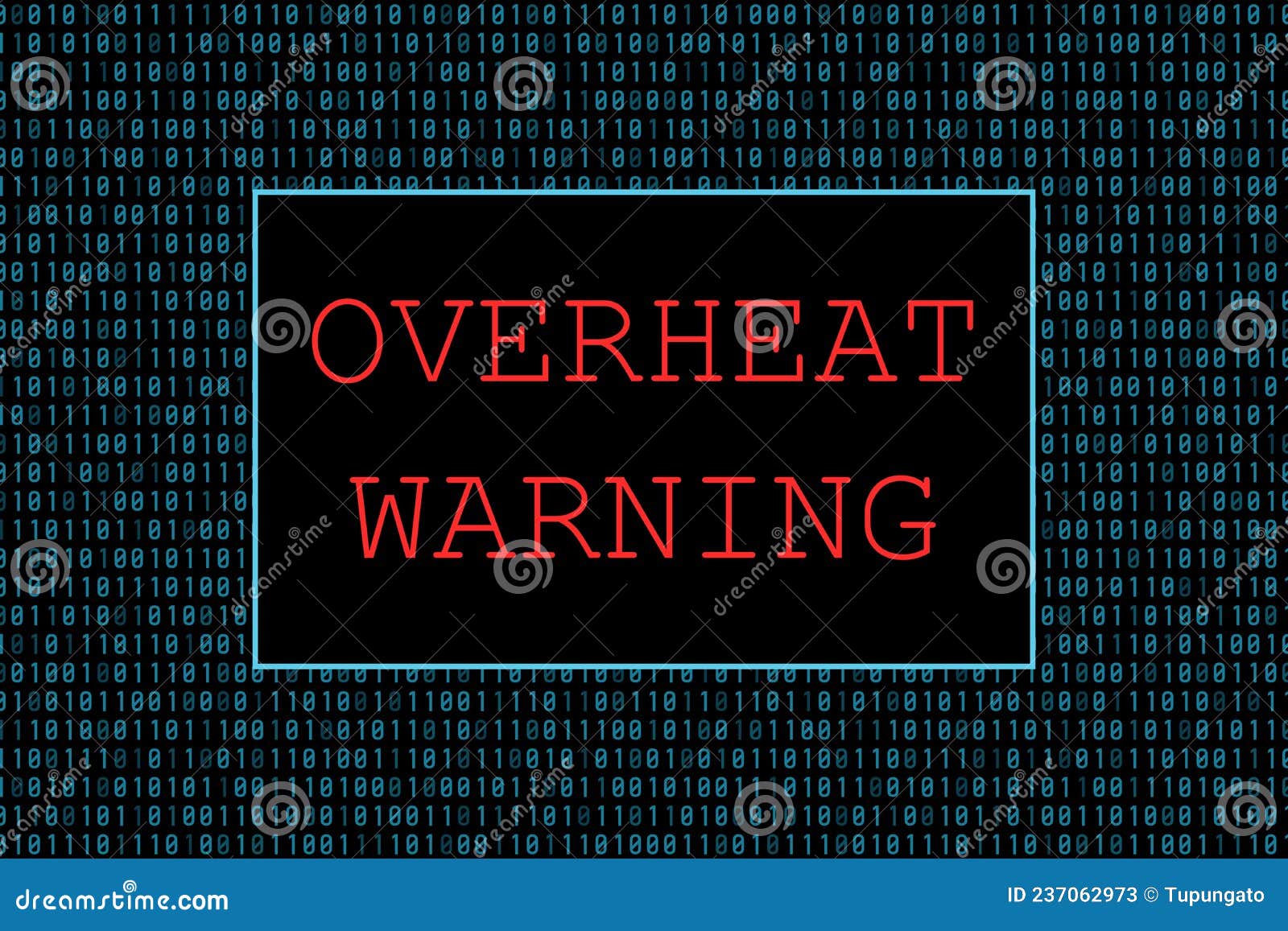 Overheat Warning System Message Stock Vector - Illustration of ...