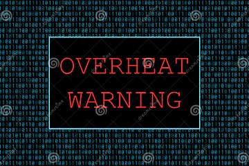 Overheat Warning System Message Stock Vector - Illustration of ...