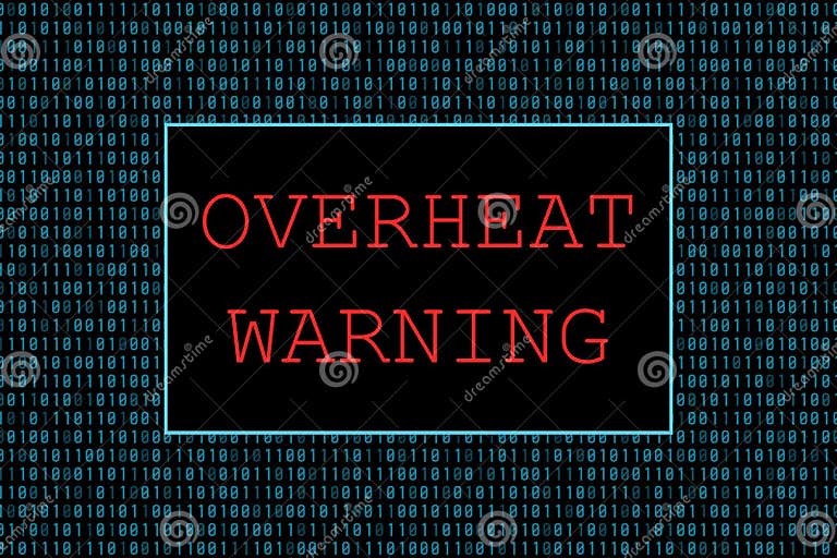 Overheat Warning System Message Stock Vector - Illustration of ...