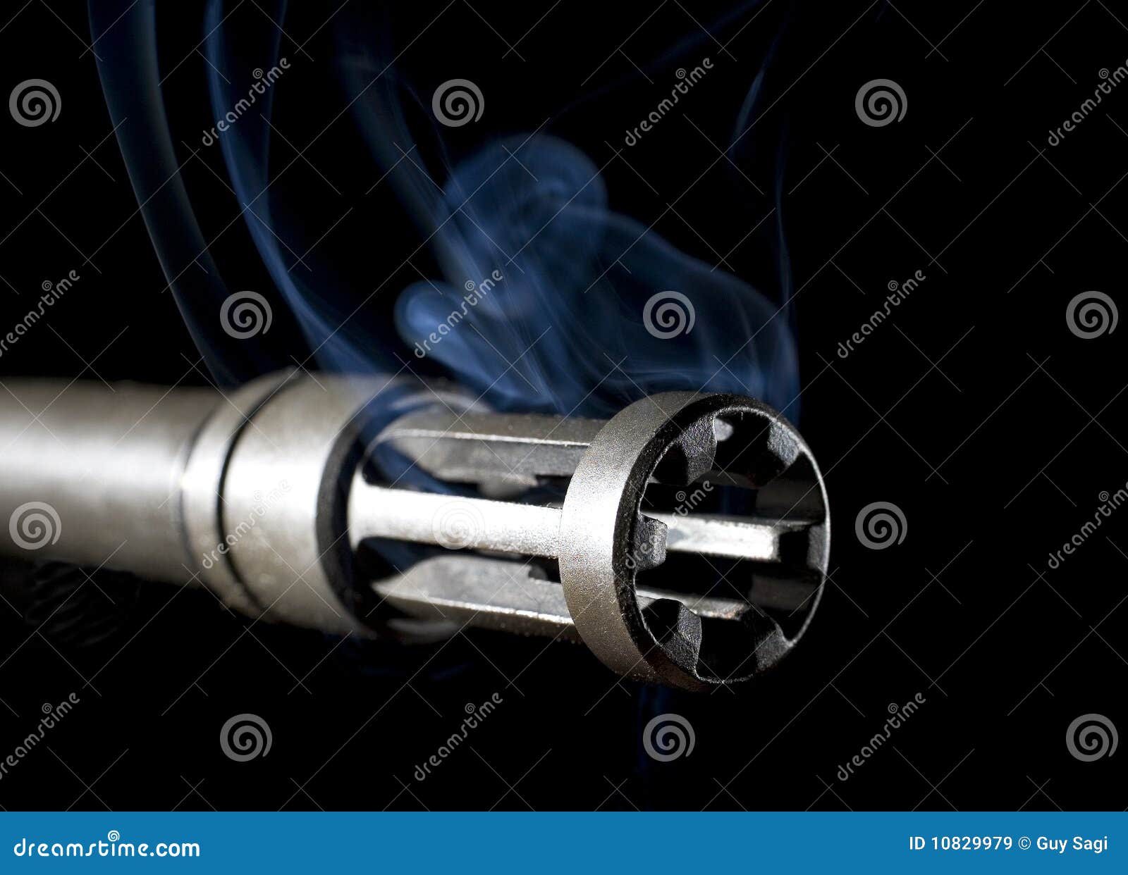 Overheated barrel stock image. Image of smoke, bullets - 10829979