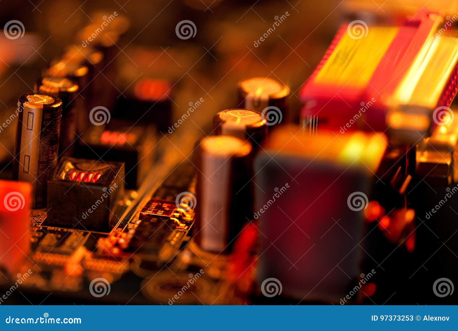 Overheated Transistor on Computer Board Stock Image - Image of ...