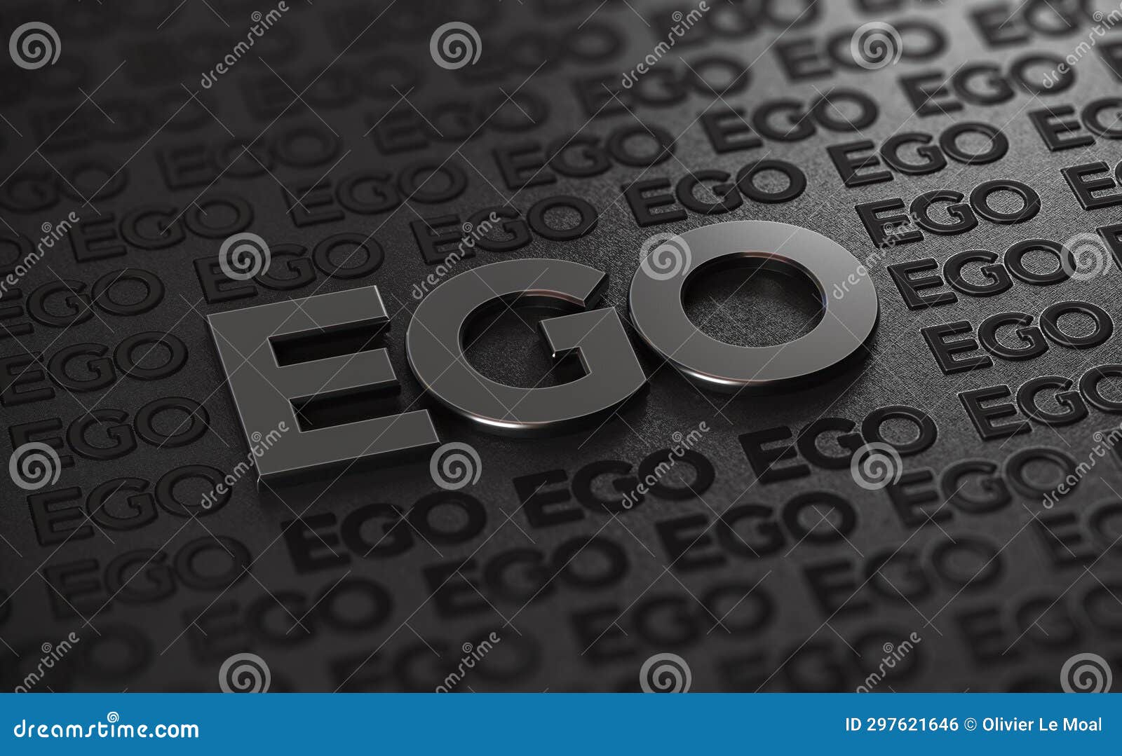 Overinflated Ego Over Black Background Stock Illustration ...