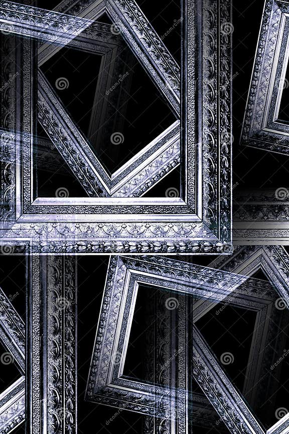 Overladen Beeld of Spiegelframes Stock Foto - Image of donker ...