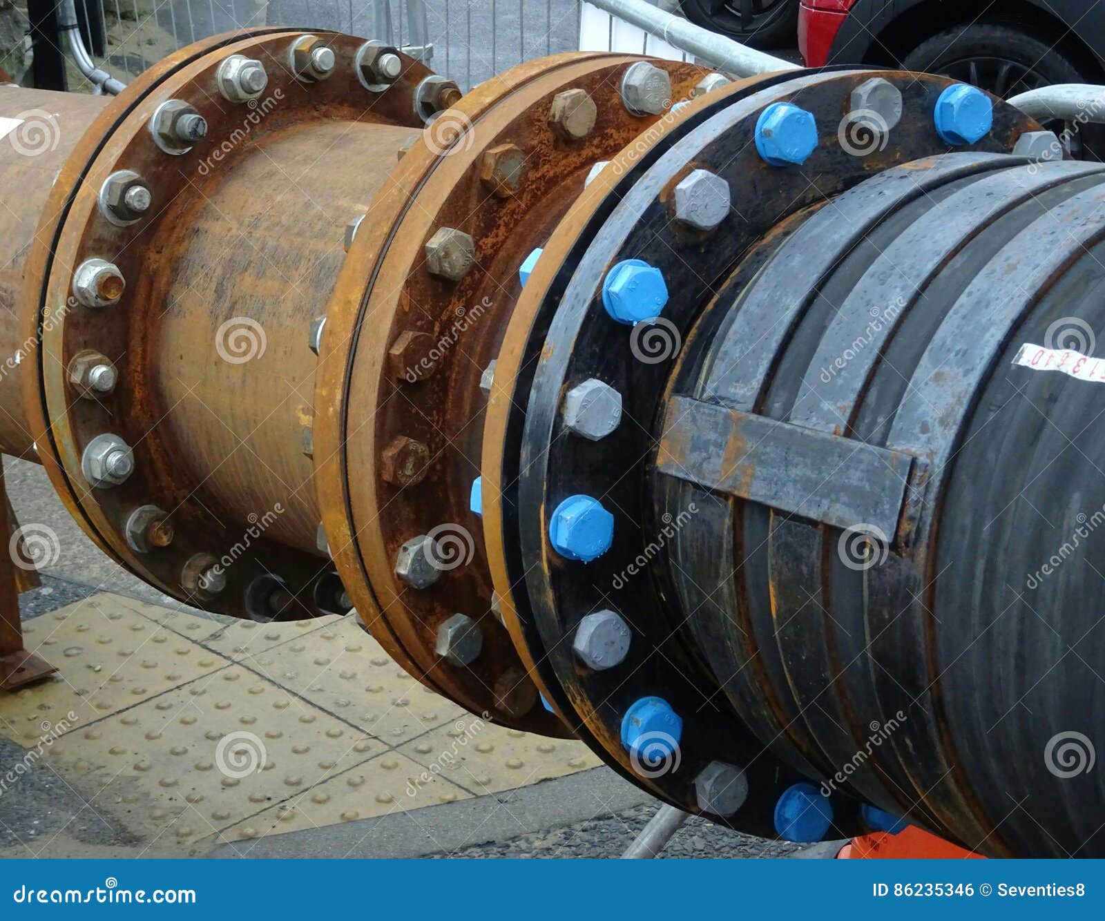 Overland Pipe join stock photo. Image of industries, engineer - 86235346