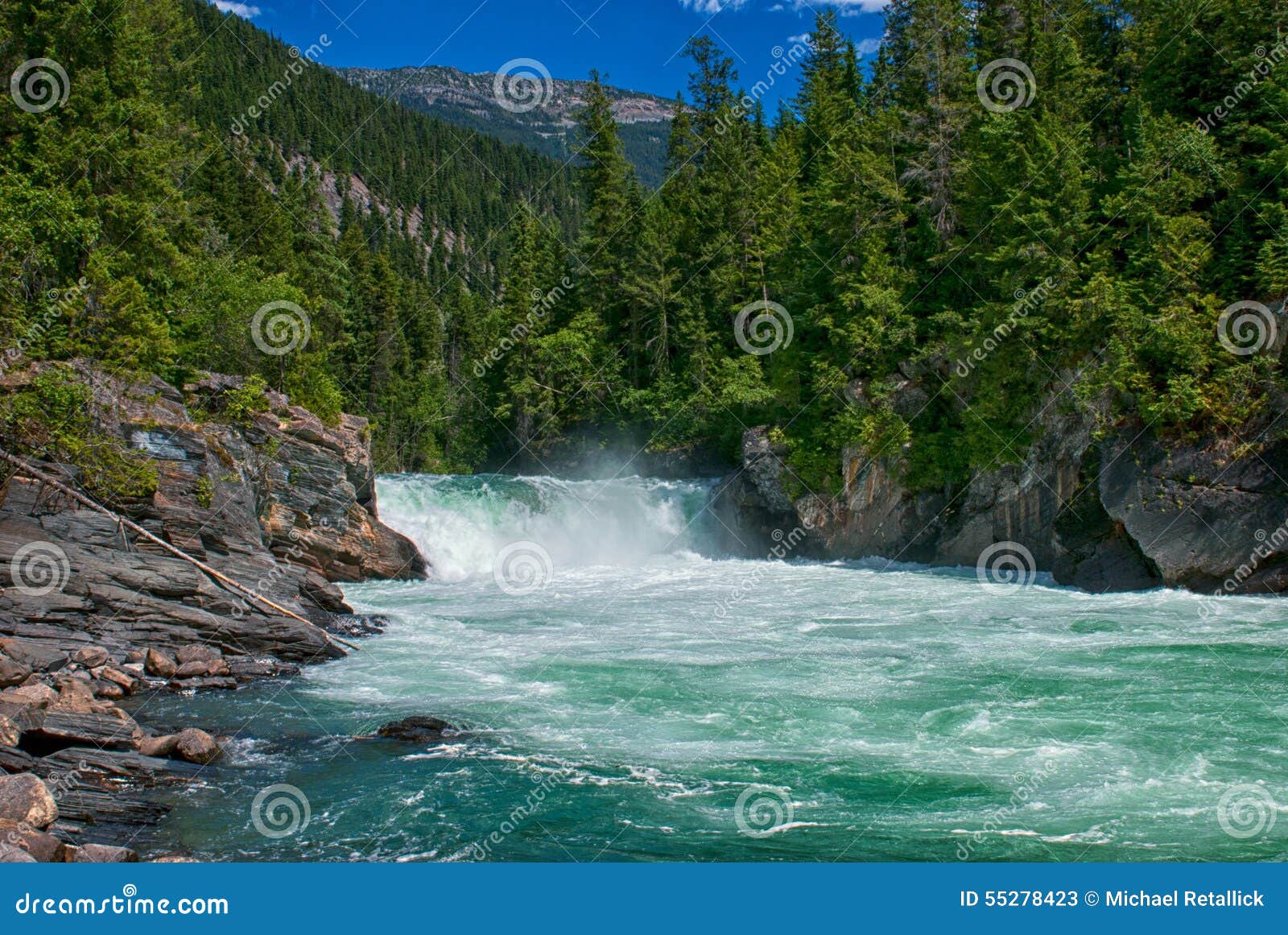 Overlander Falls Mount Robson Provincial Park BC Stock Image - Image of ...