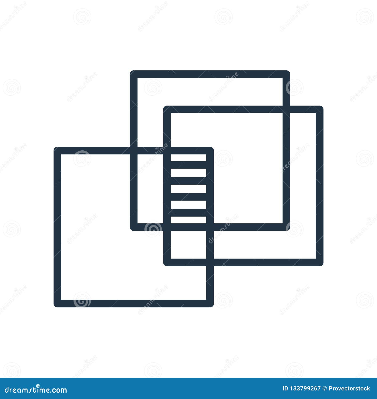 Overlap Icon Vector Isolated on White Background, Overlap Sign Stock ...