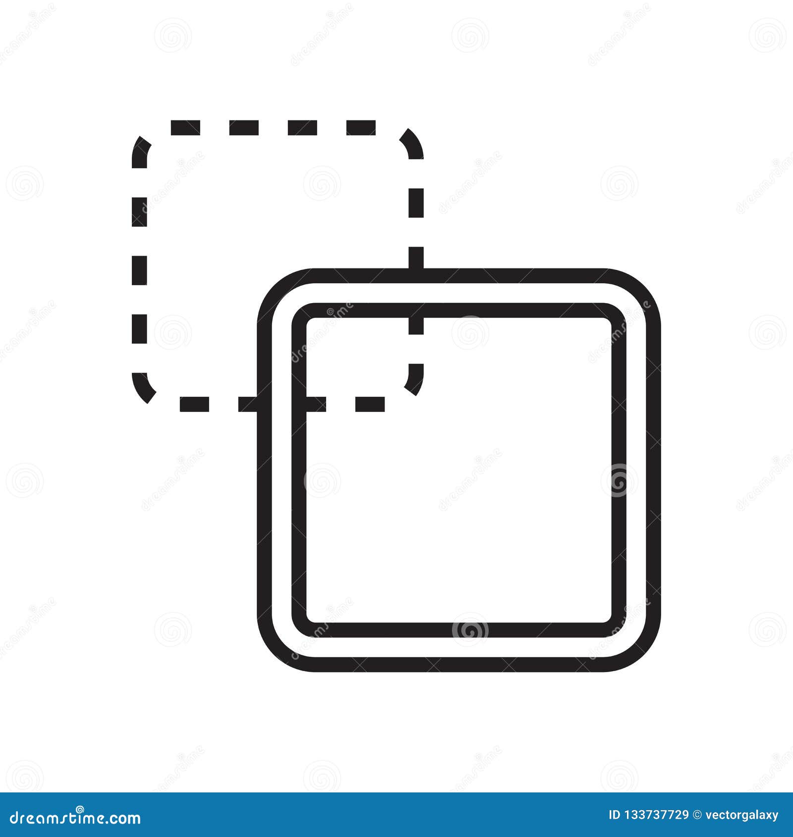 Overlap Icon Vector Sign and Symbol Isolated on White Background Stock ...