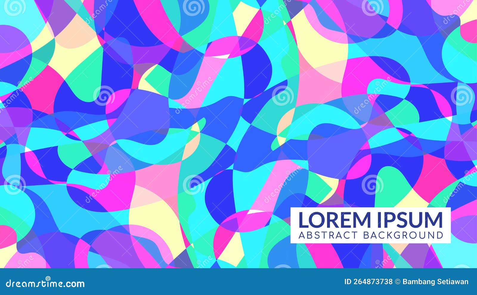 Overlaping Multicolored Wavy Geomectric Shape. Abstract Background ...