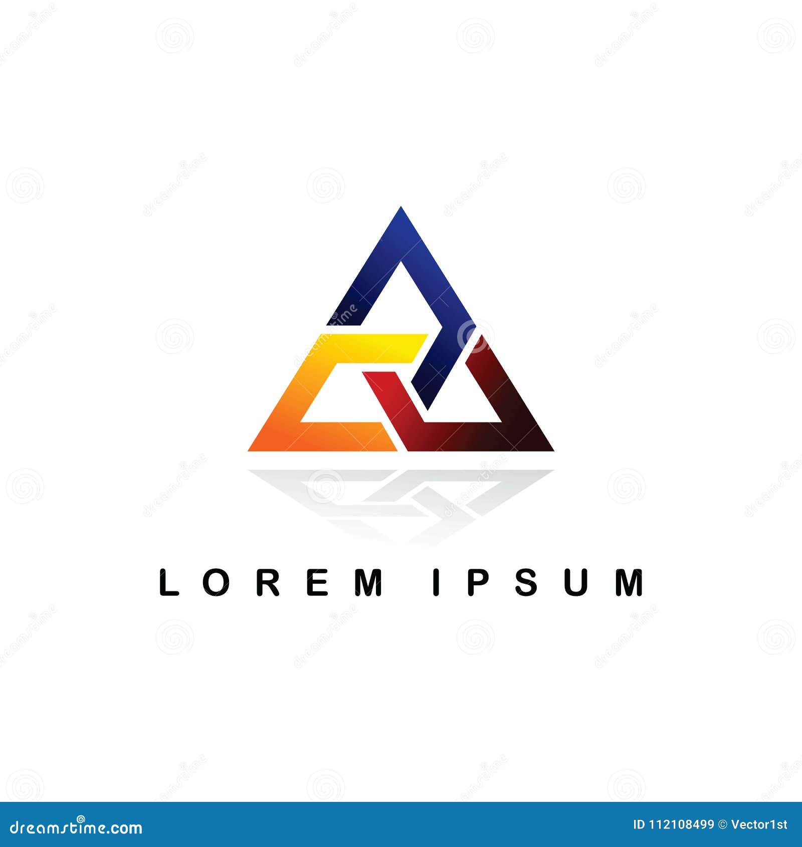 Overlaping Triangle Logo Logotype Vector Art Stock Vector ...