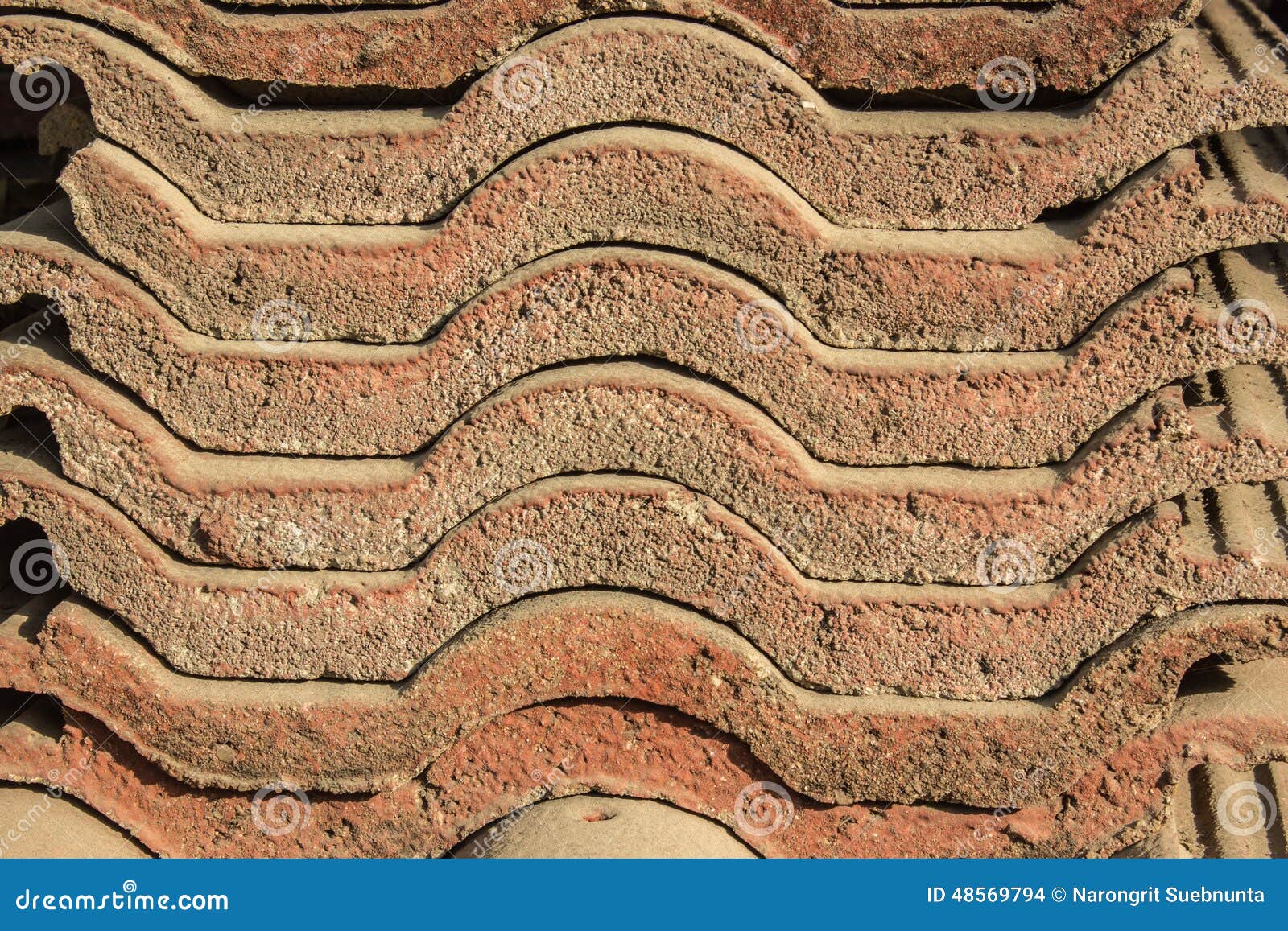 Overlapping Aged Brown Roof Tile Stock Photo - Image of overlapping ...