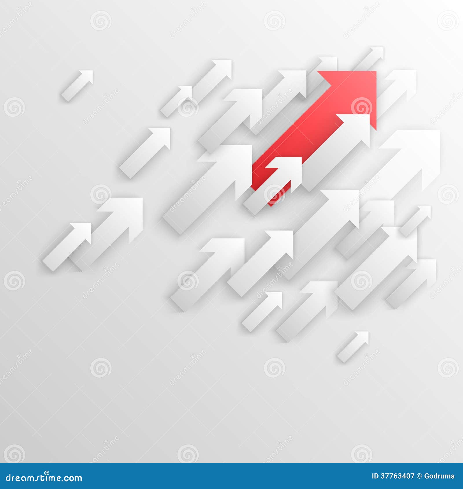 Overlapping Arrows Concept Illustration Stock Vector - Illustration of ...