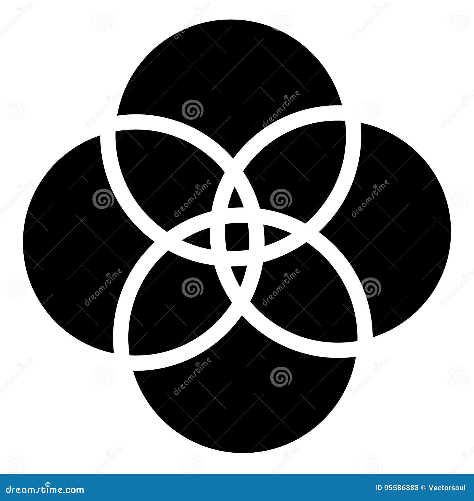 Overlapping Basic Shapes Abstract Element with Slight Distortion Stock ...