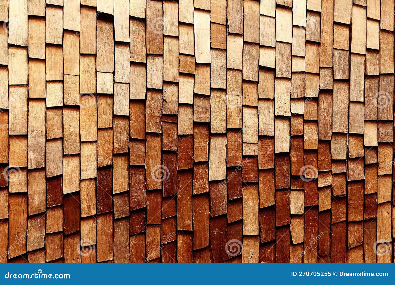 Overlapping Brown Wooden Tiles Pattern Stock Illustration ...