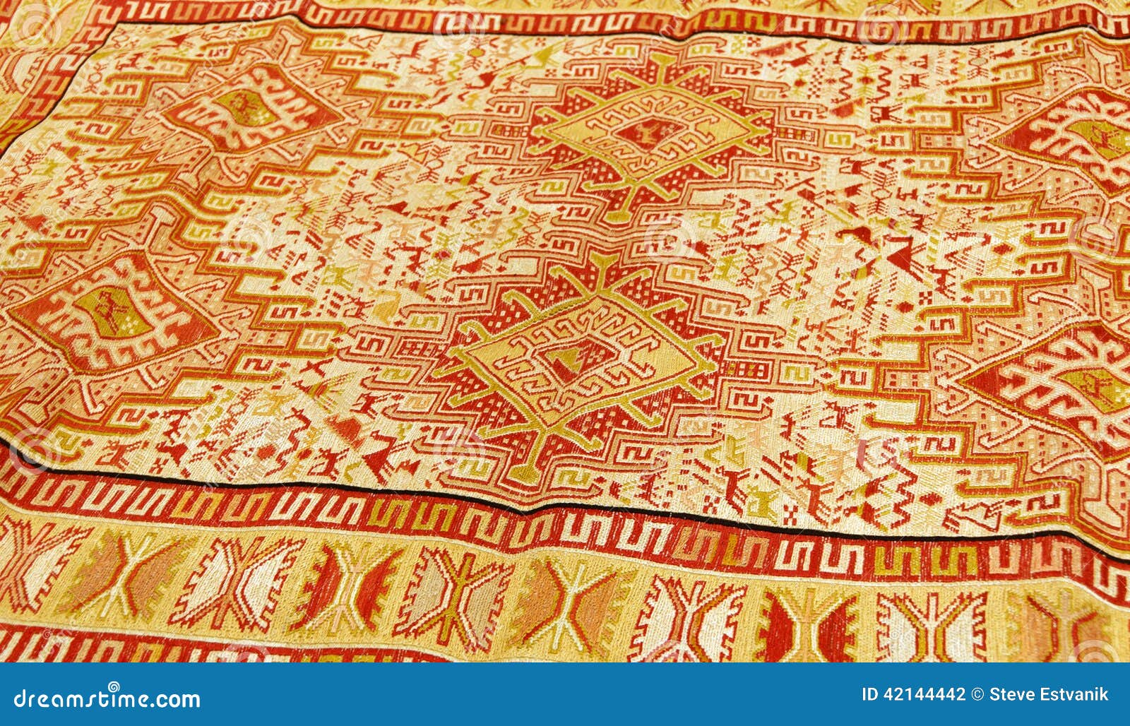 Overlapping Carpets with Intricate Kurdish Patterns Stock Photo - Image ...