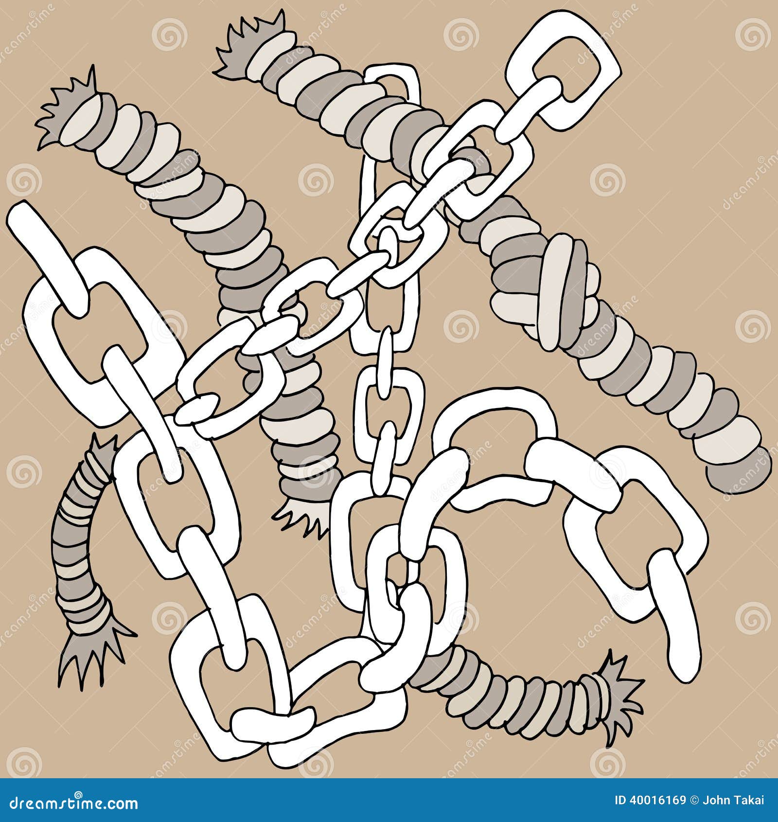Overlapping Chains and Rope Stock Vector - Illustration of ropes ...