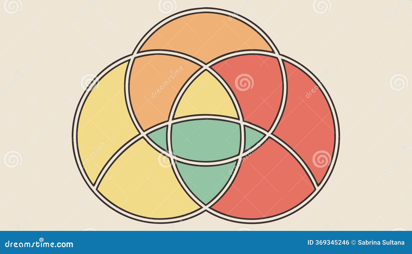 Circles Diagram Elements Template Infographics 6 Positions Vector ...