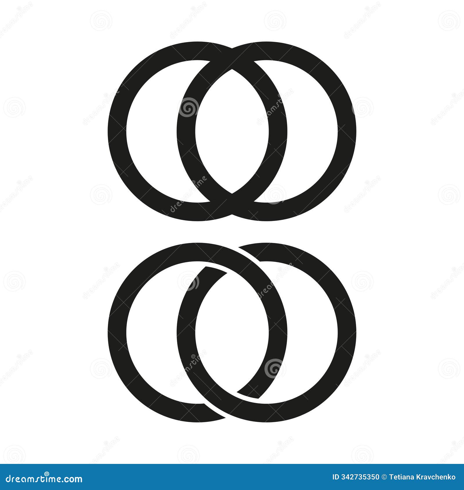 Intersecting Rings And Circles Line Abstract Royalty-Free Stock Image ...