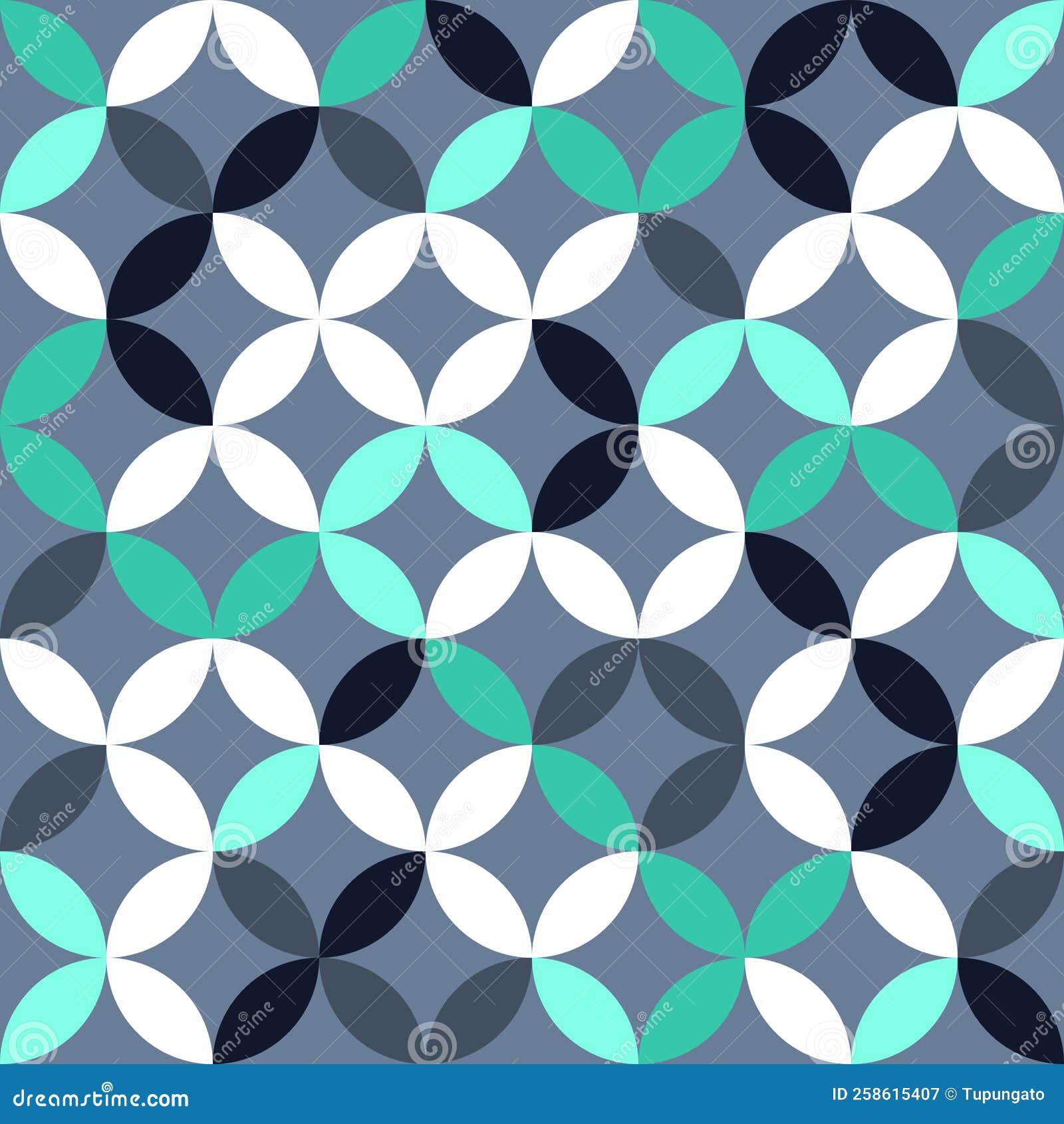Overlapping Circles And Ovals Pattern Stock Vector Illustration Of