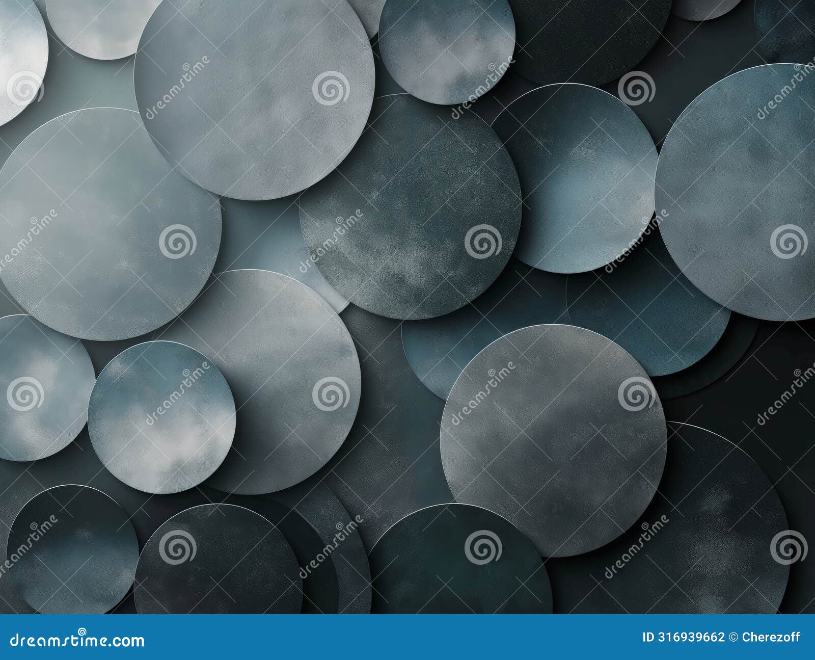 Abstract Circular Textures on Dark Background Stock Photo - Image of ...