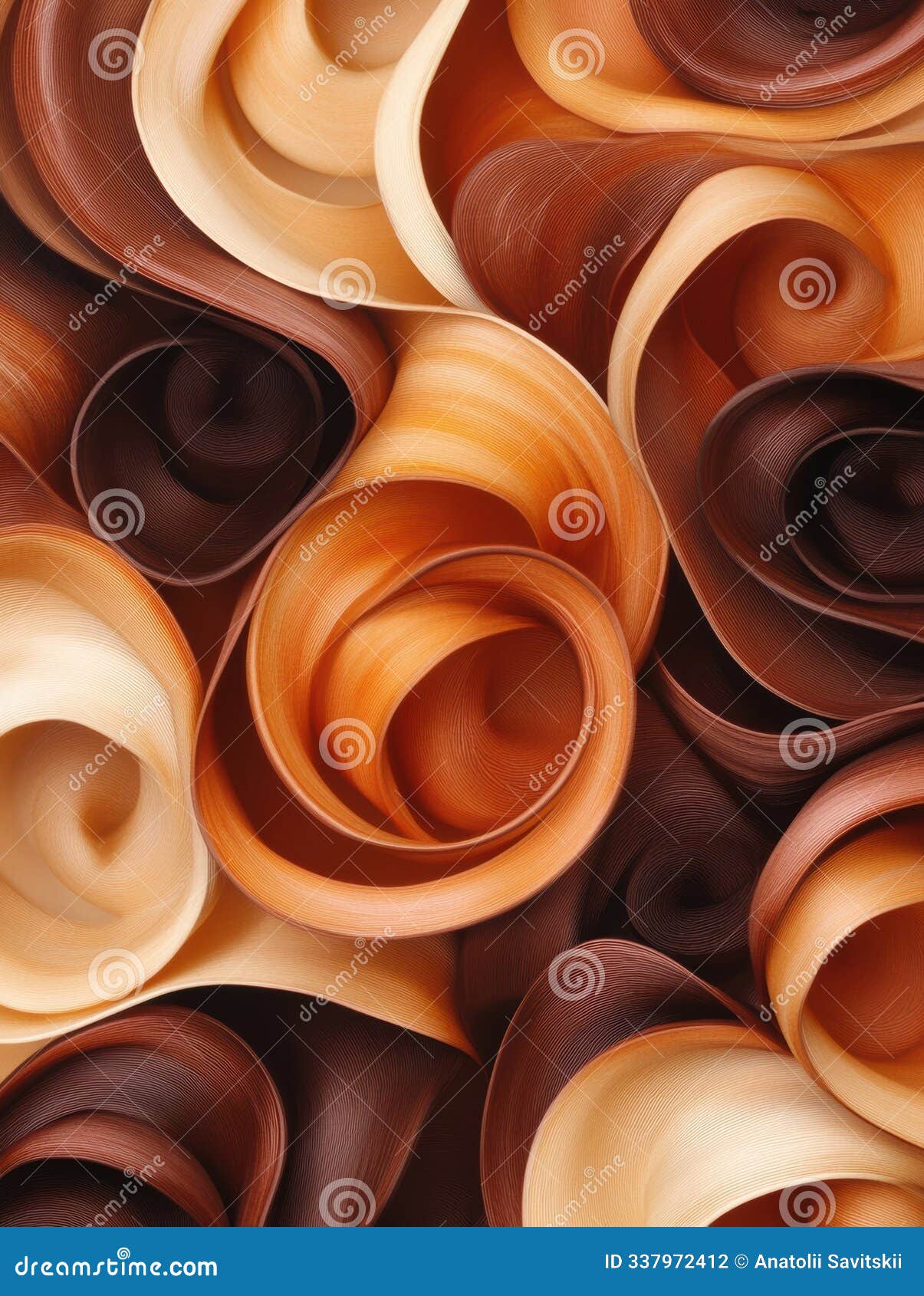 Overlapping Coffee Cup Rings in Various Shades of Brown Create a ...