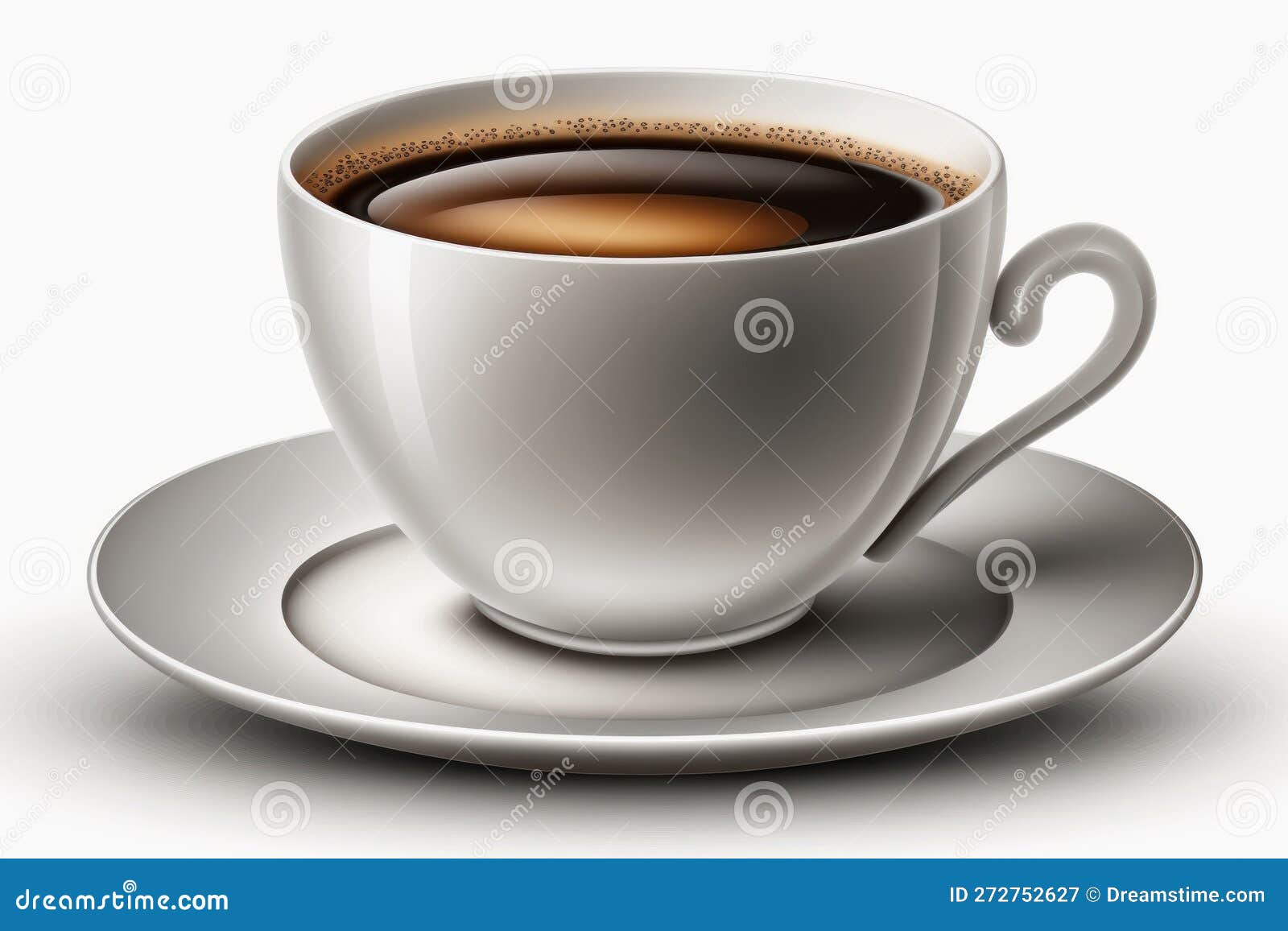 Overlapping Coffee Cup Vector. Generative Ai Stock Illustration ...