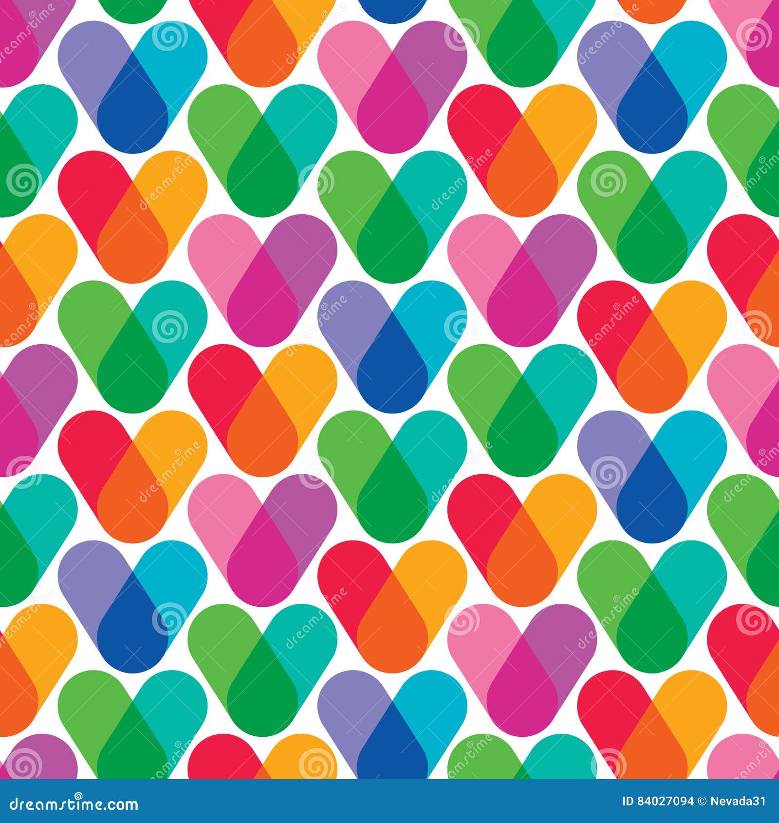 Overlapping Colors. Colorful Seamless Pattern Stock Illustration ...
