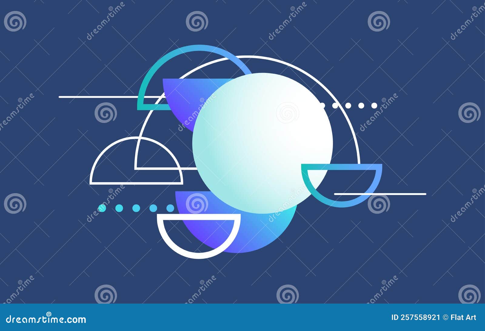 Overlapping Design Elements on Blue Background. Vector Illustration ...