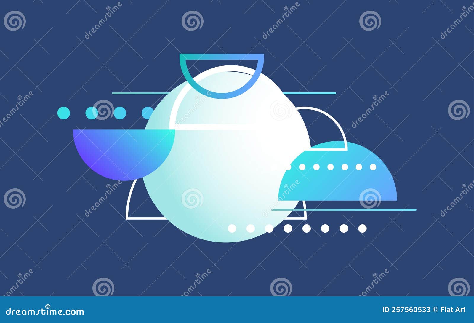 Overlapping Design Elements on Blue Background. Vector Illustration ...