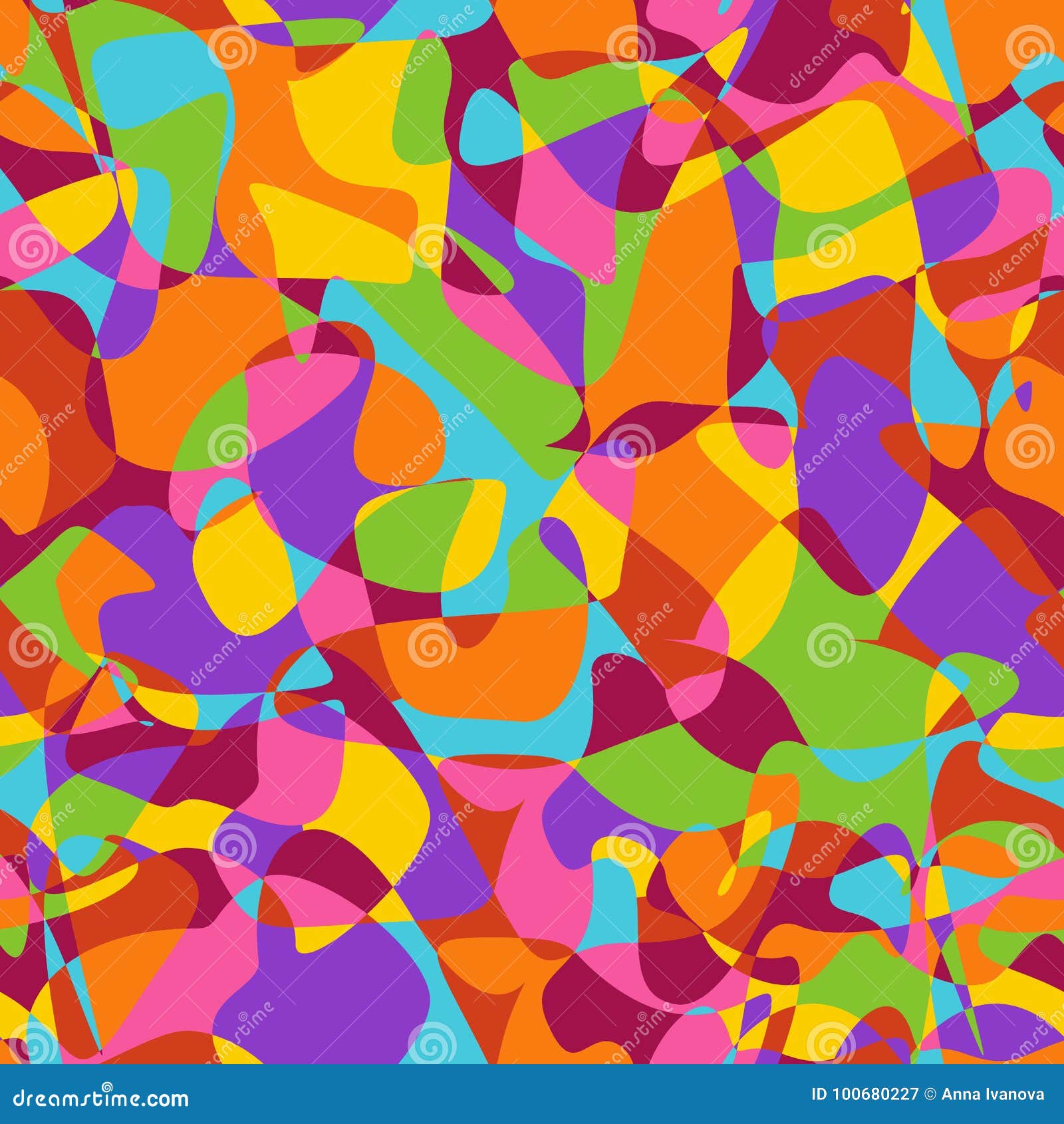 Overlapping and Divided Shapes Seamless Pattern Stock Vector ...