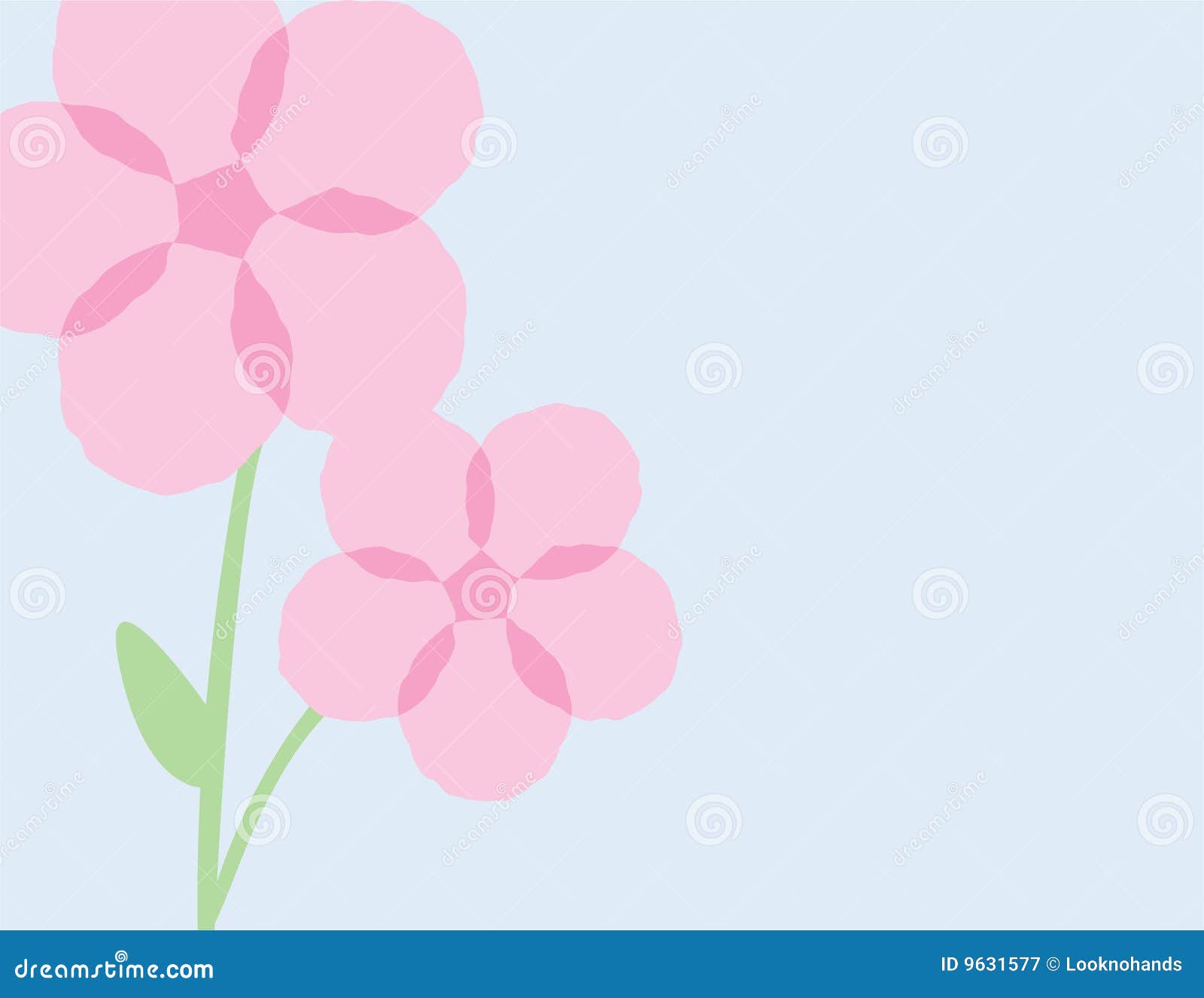 Overlapping flowers stock vector. Illustration of growth - 9631577
