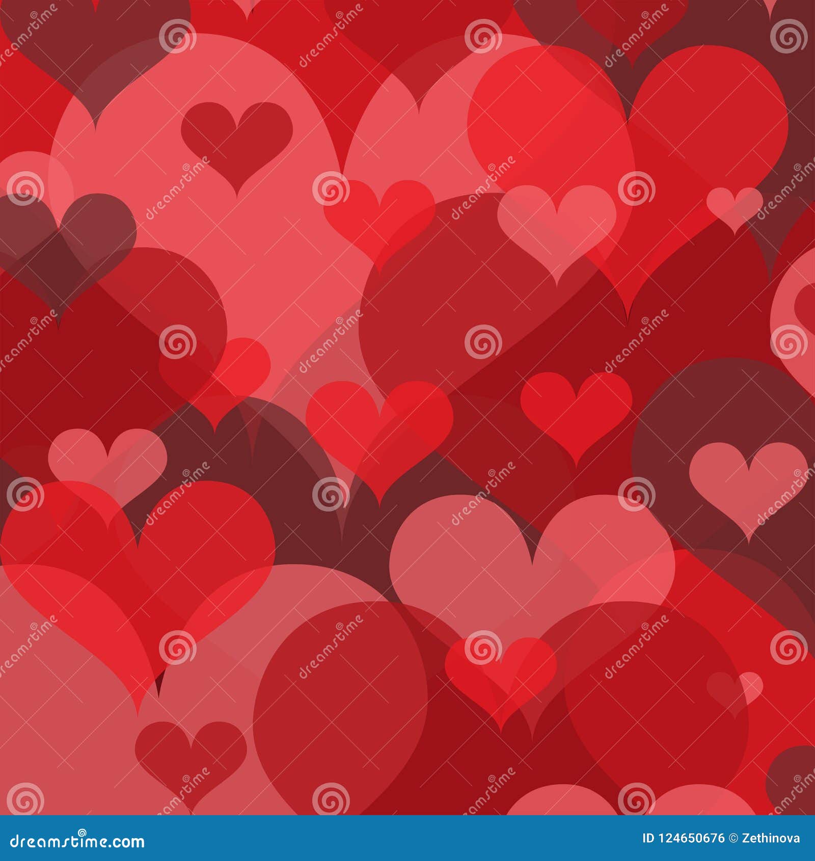 Overlapping Hearts Abstract Background Stock Illustration ...