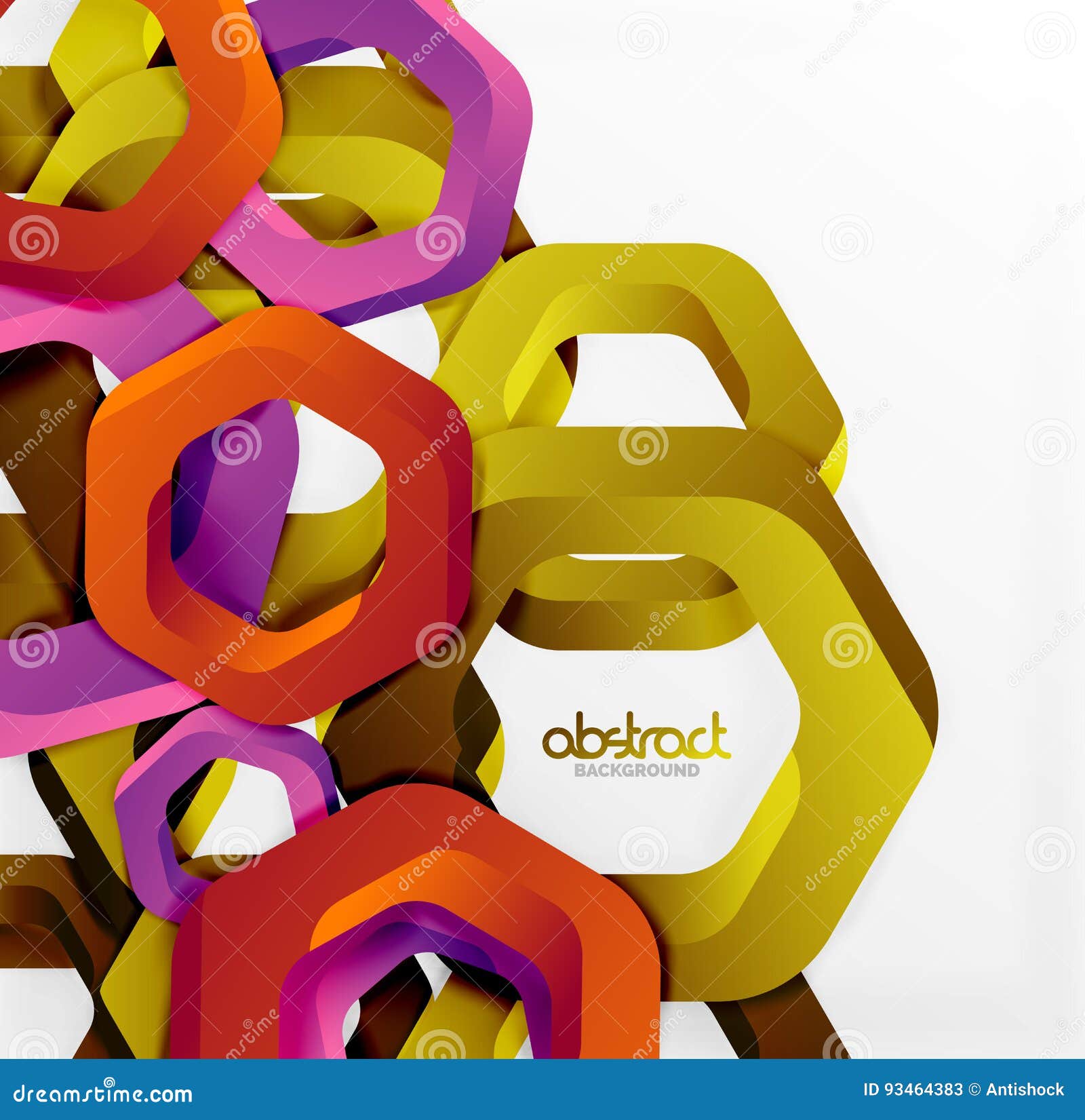 Overlapping Hexagons Design Background Stock Vector - Illustration of ...