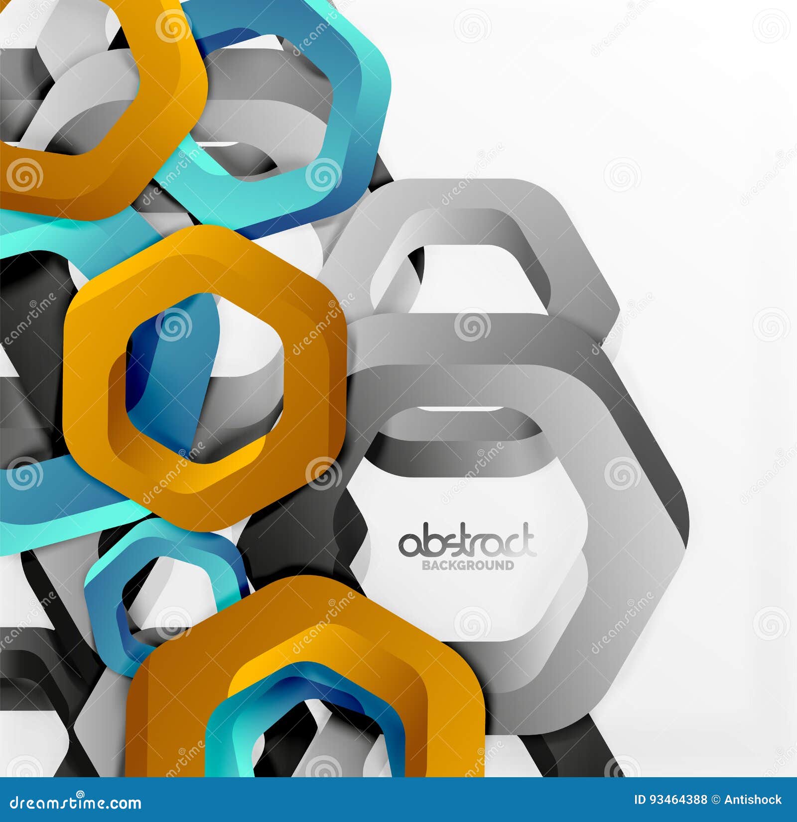 Overlapping Hexagons Design Background Stock Vector - Illustration of ...