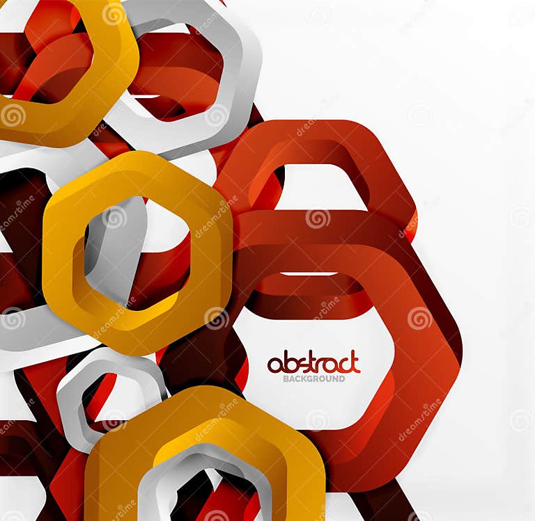 Overlapping Hexagons Design Background Stock Vector - Illustration of ...