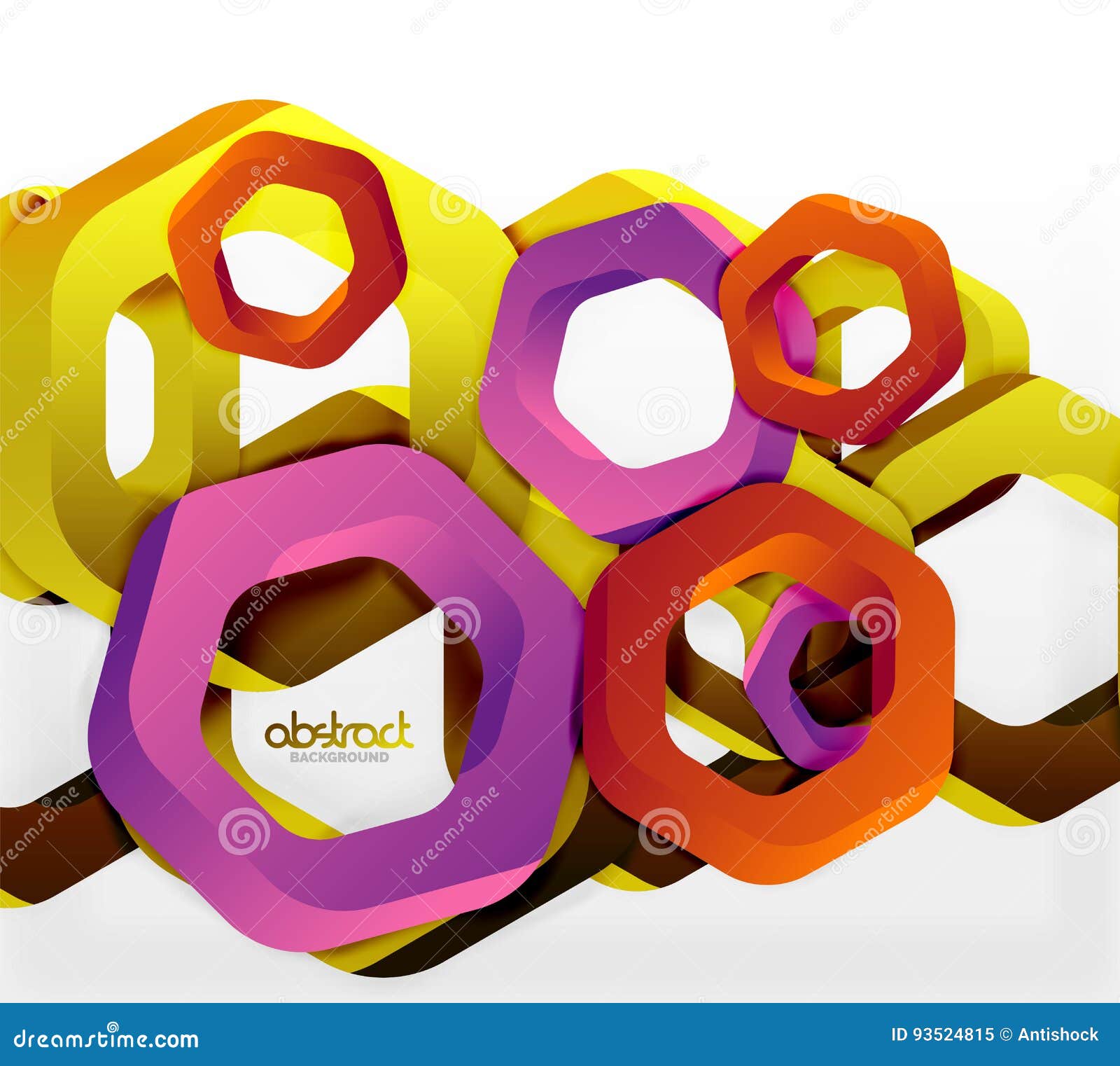 Overlapping Hexagons Design Background Stock Vector - Illustration of ...