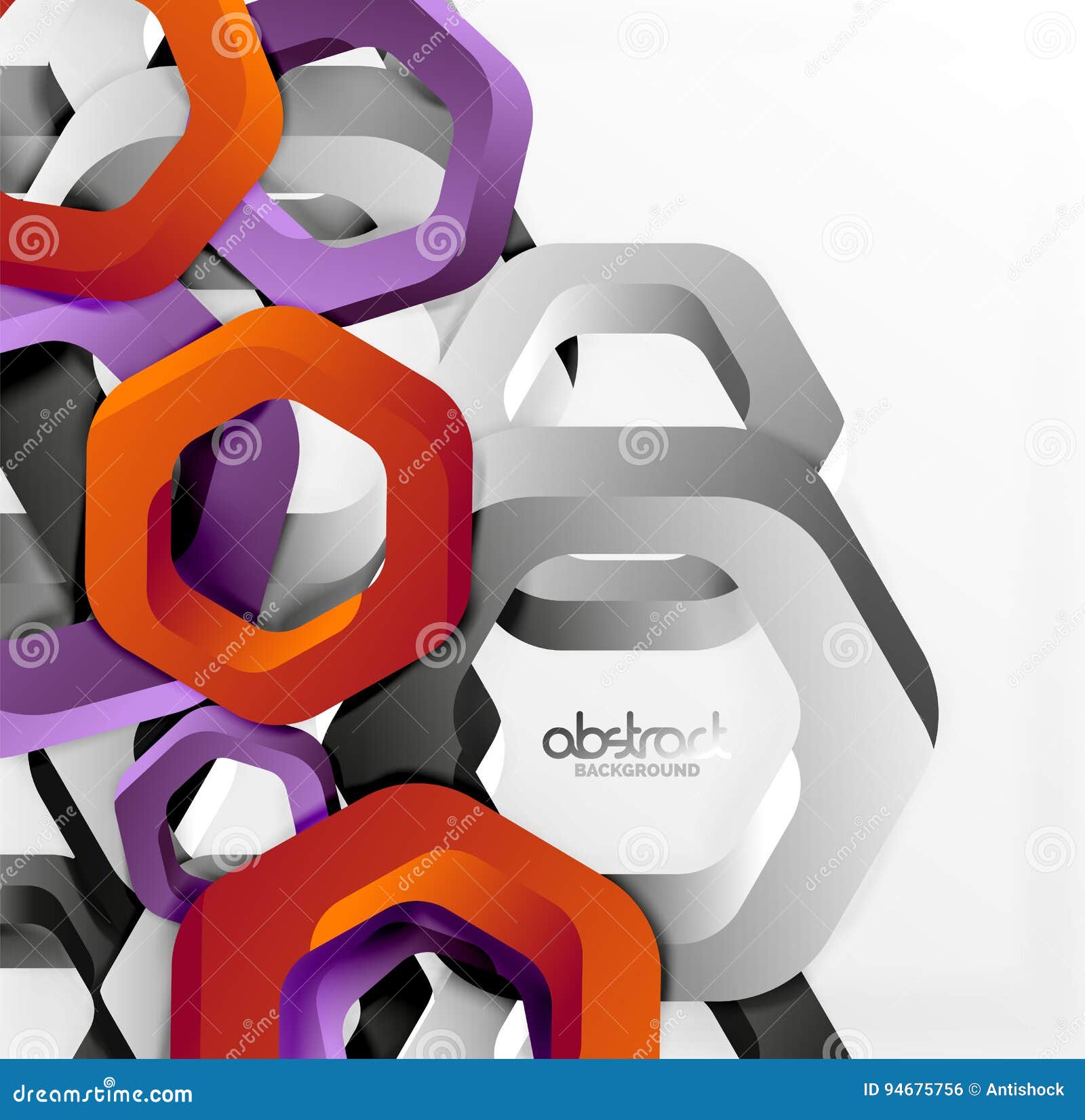 Overlapping Hexagons Design Background Stock Vector - Illustration of ...