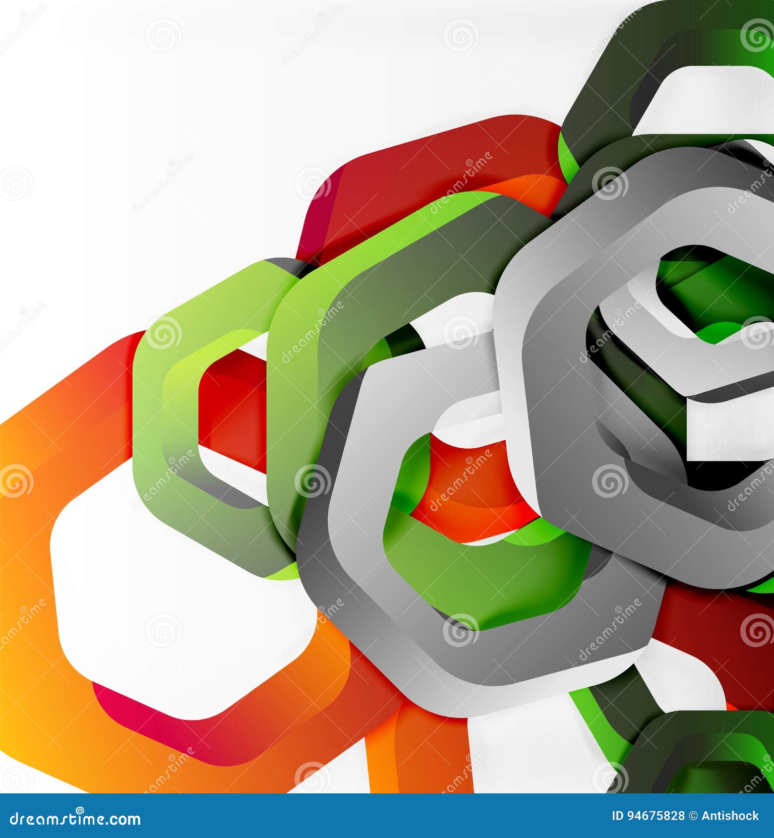 Overlapping Hexagons Design Background Stock Vector - Illustration of ...