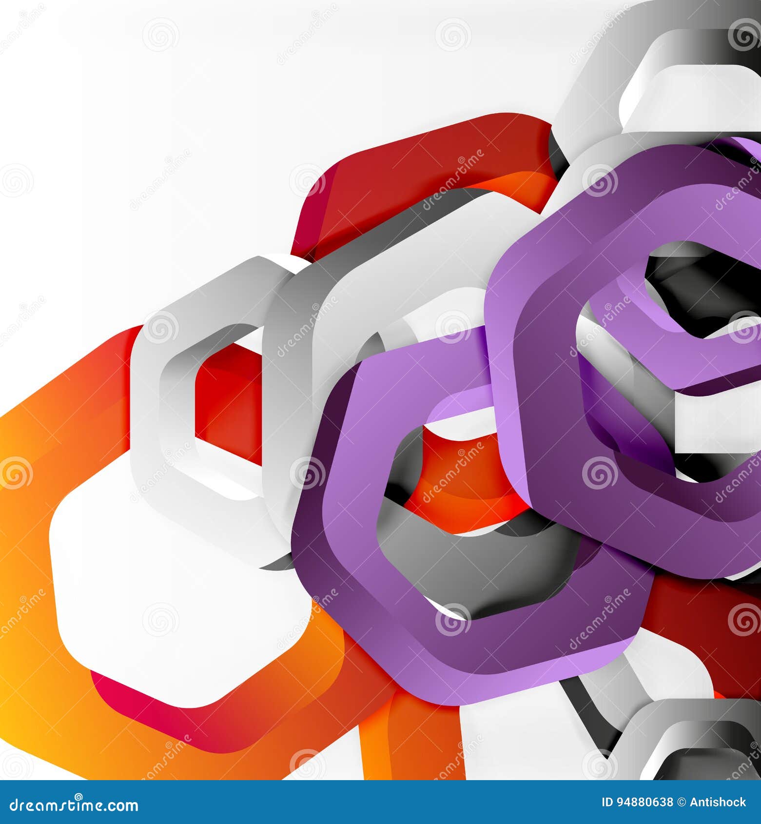 Overlapping Hexagons Design Background Stock Vector - Illustration of ...