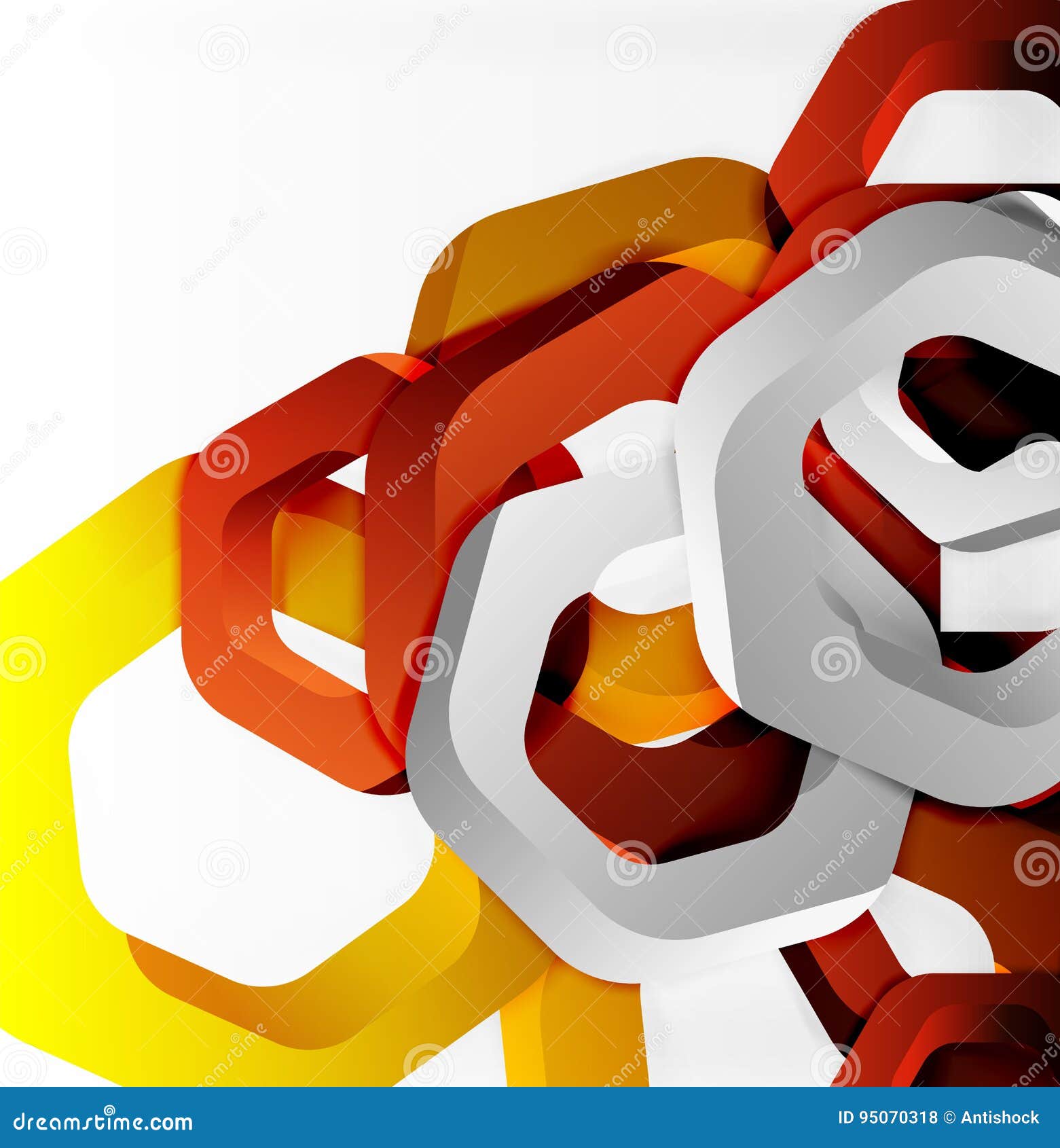 Overlapping Hexagons Design Background Stock Vector - Illustration of ...