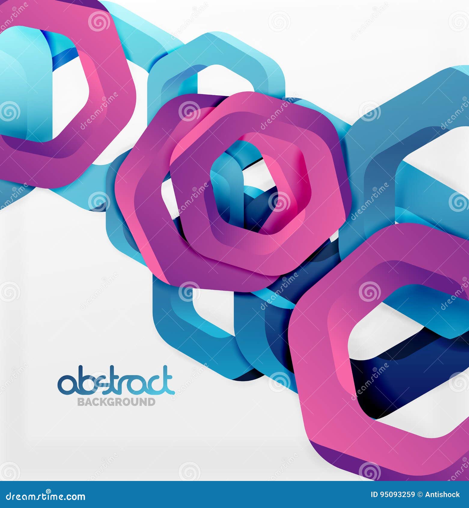 Overlapping Hexagons Design Background Stock Vector - Illustration of ...