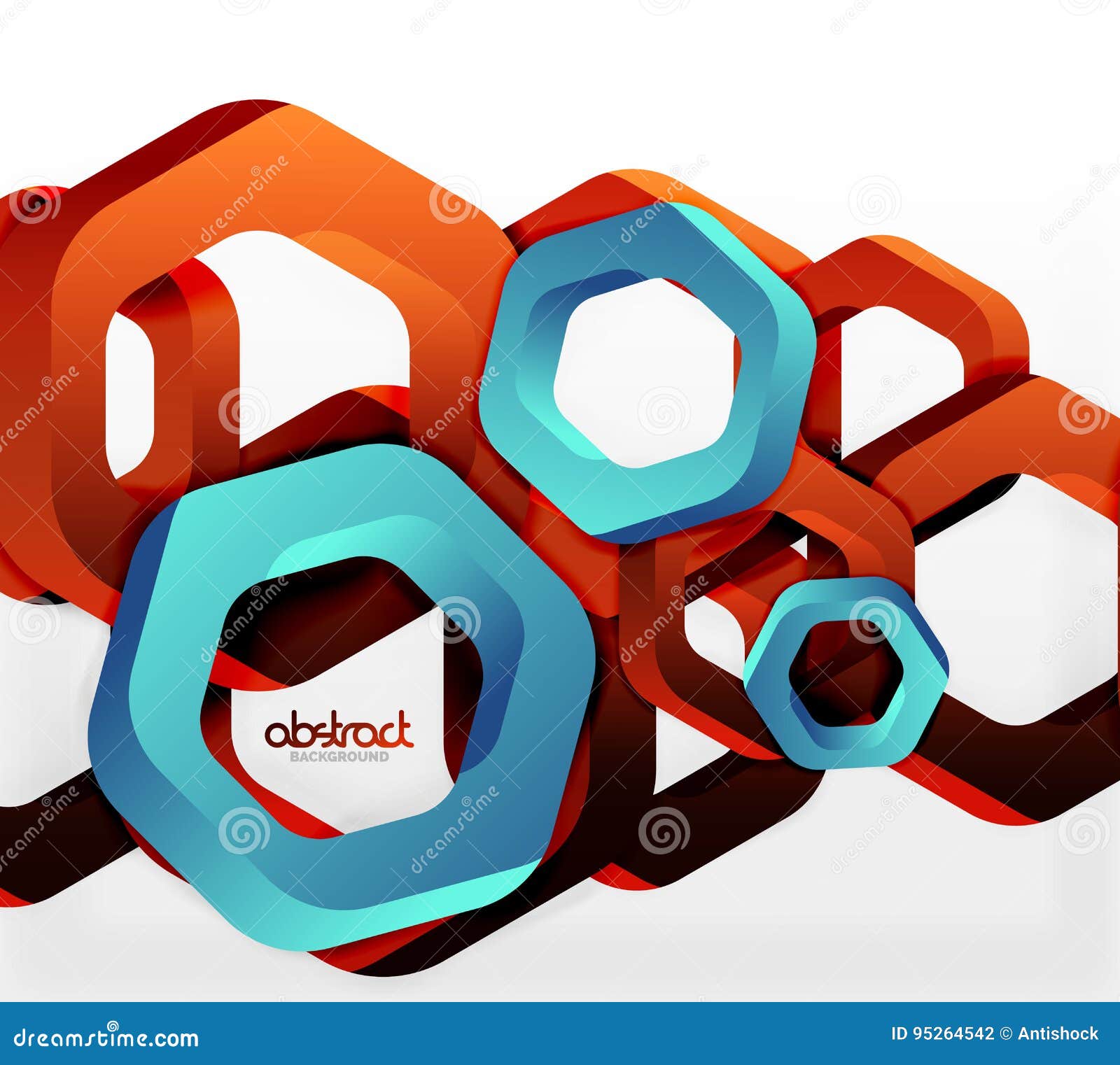 Overlapping Hexagons Design Background Stock Vector - Illustration of ...