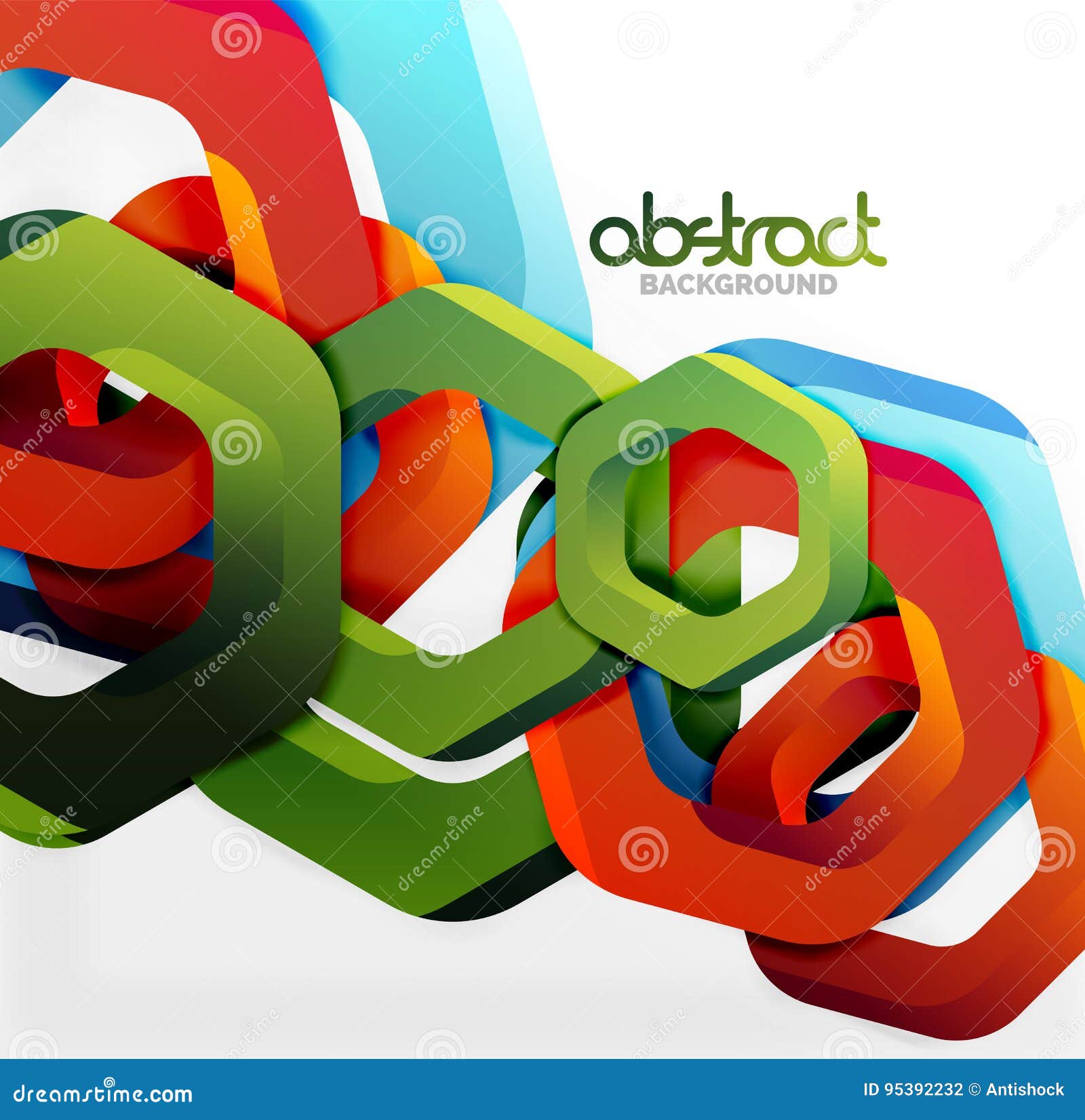 Overlapping Hexagons Design Background Stock Vector - Illustration of ...