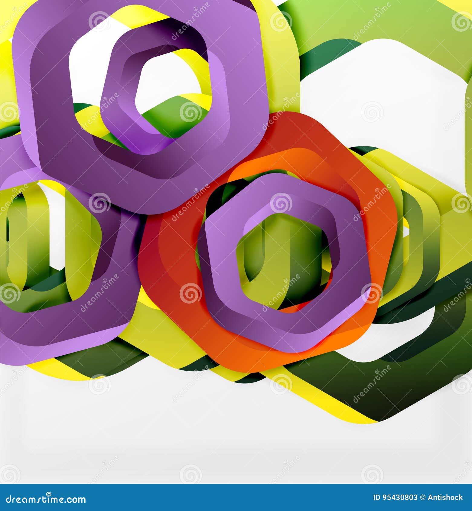 Overlapping Hexagons Design Background Stock Vector - Illustration of ...