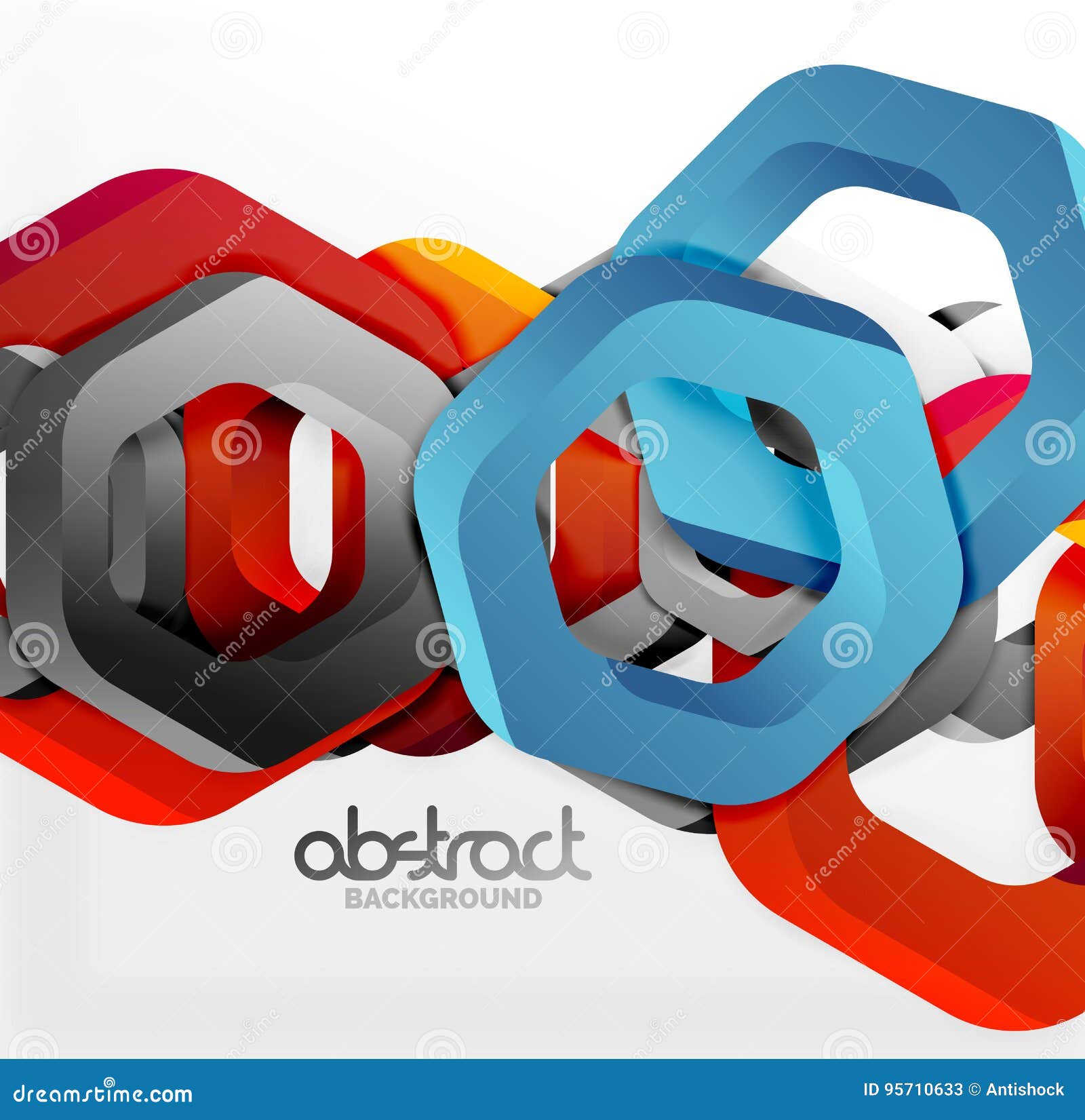 Overlapping Hexagons Design Background Stock Vector - Illustration of ...