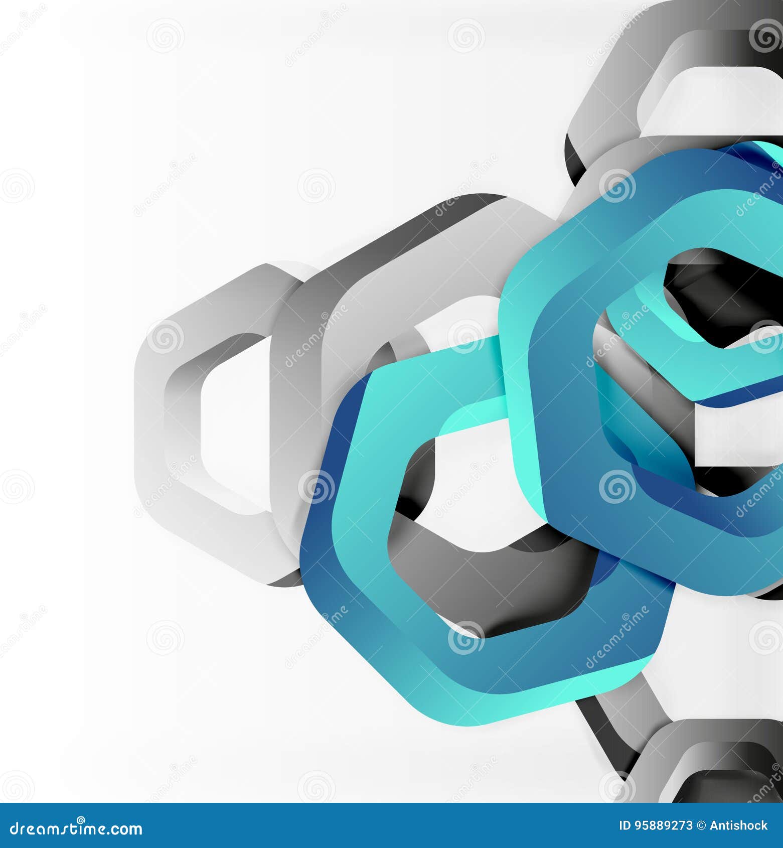 Overlapping Hexagons Design Background Stock Vector - Illustration of ...