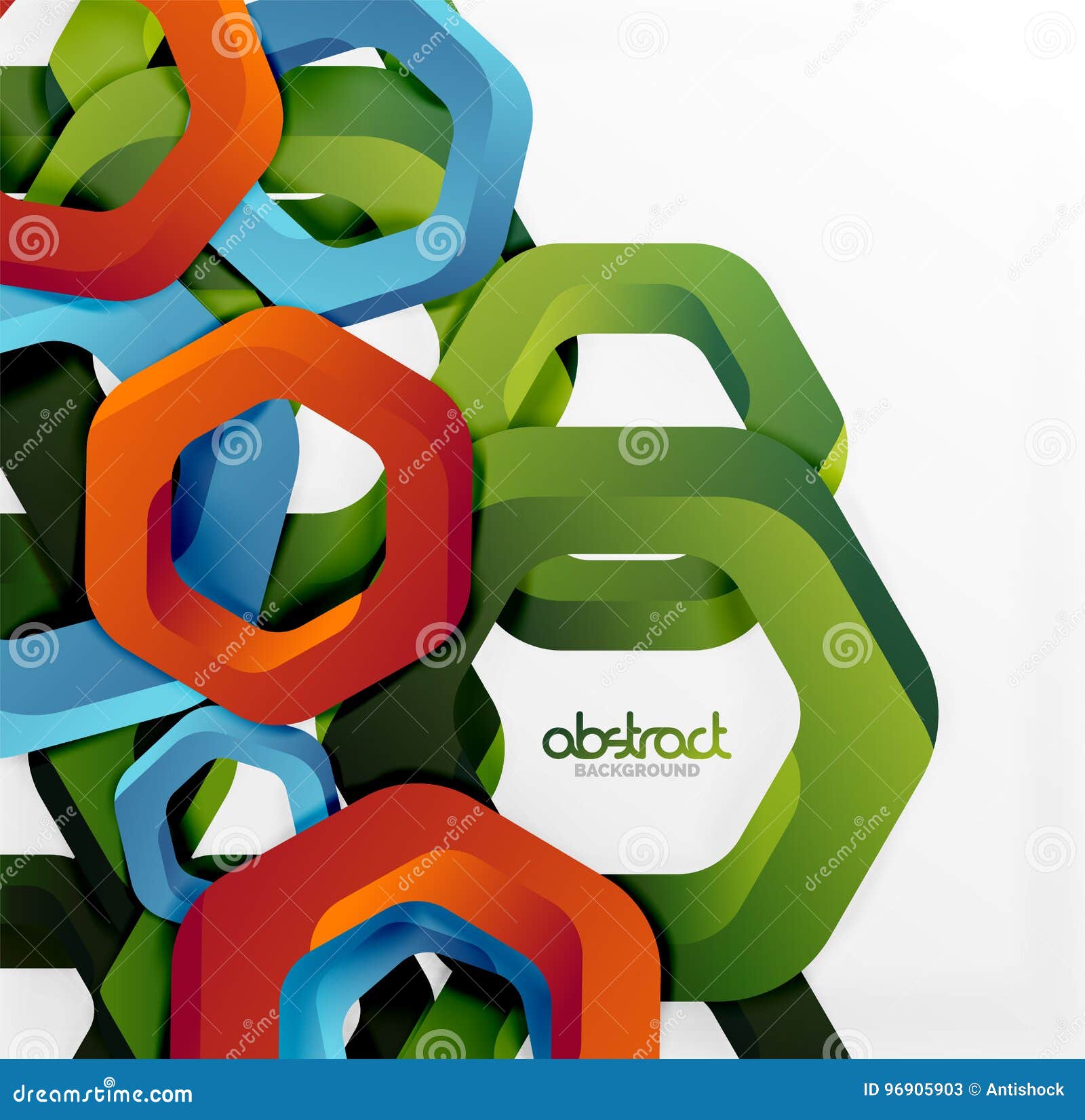 Overlapping Hexagons Design Background Stock Vector - Illustration of ...