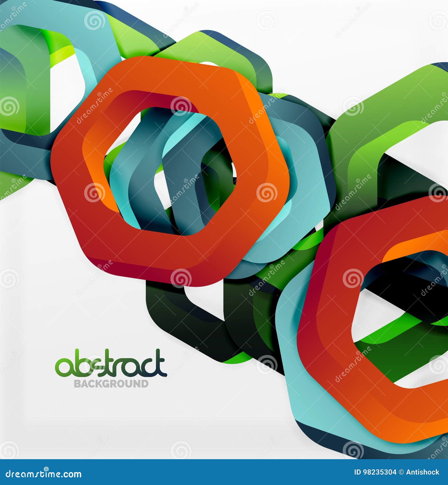 Overlapping Hexagons Design Background Stock Vector - Illustration of ...