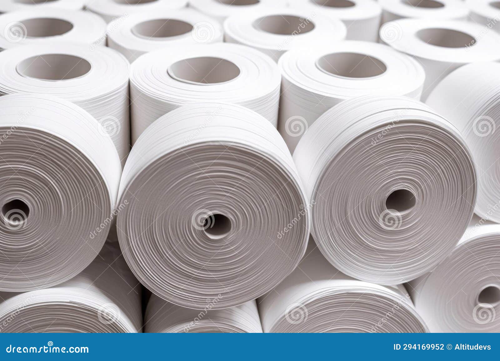 Overlapping Layers of Thermal Paper on a Spool Stock Photo - Image of ...