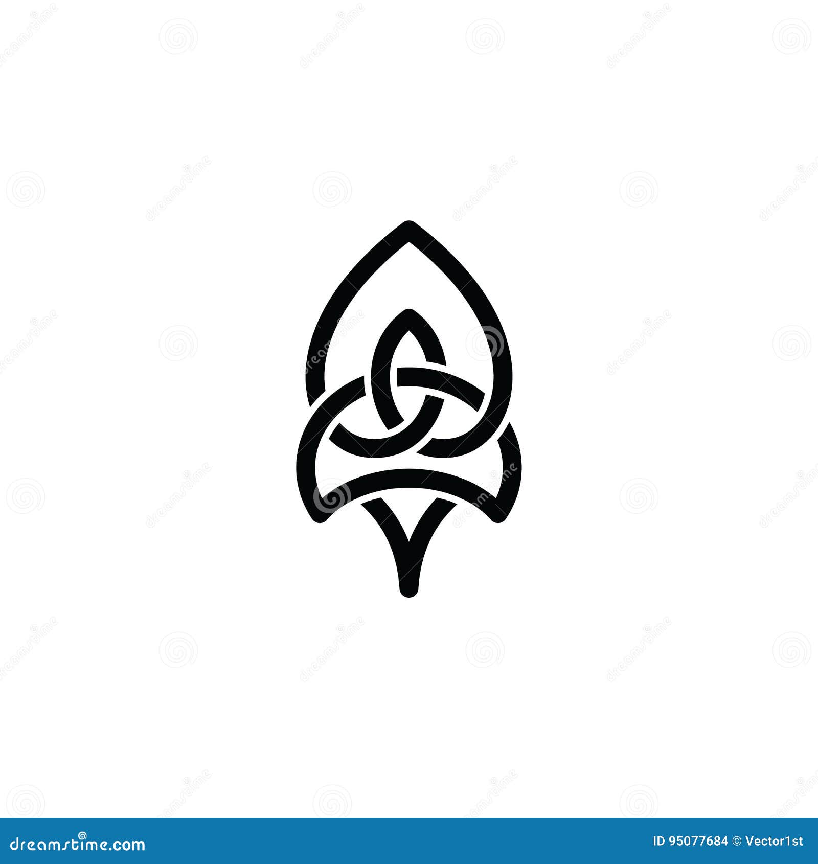 Overlapping Line Floral Shape - Celtic Theme Sign Stock Vector ...